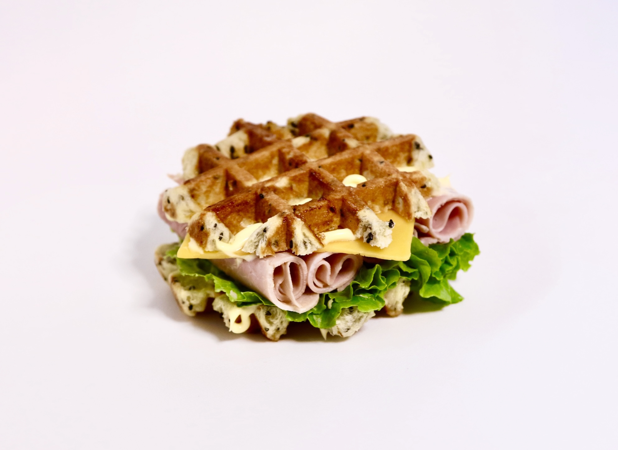 Ham and Cheese Waffle Sandwich - Liège